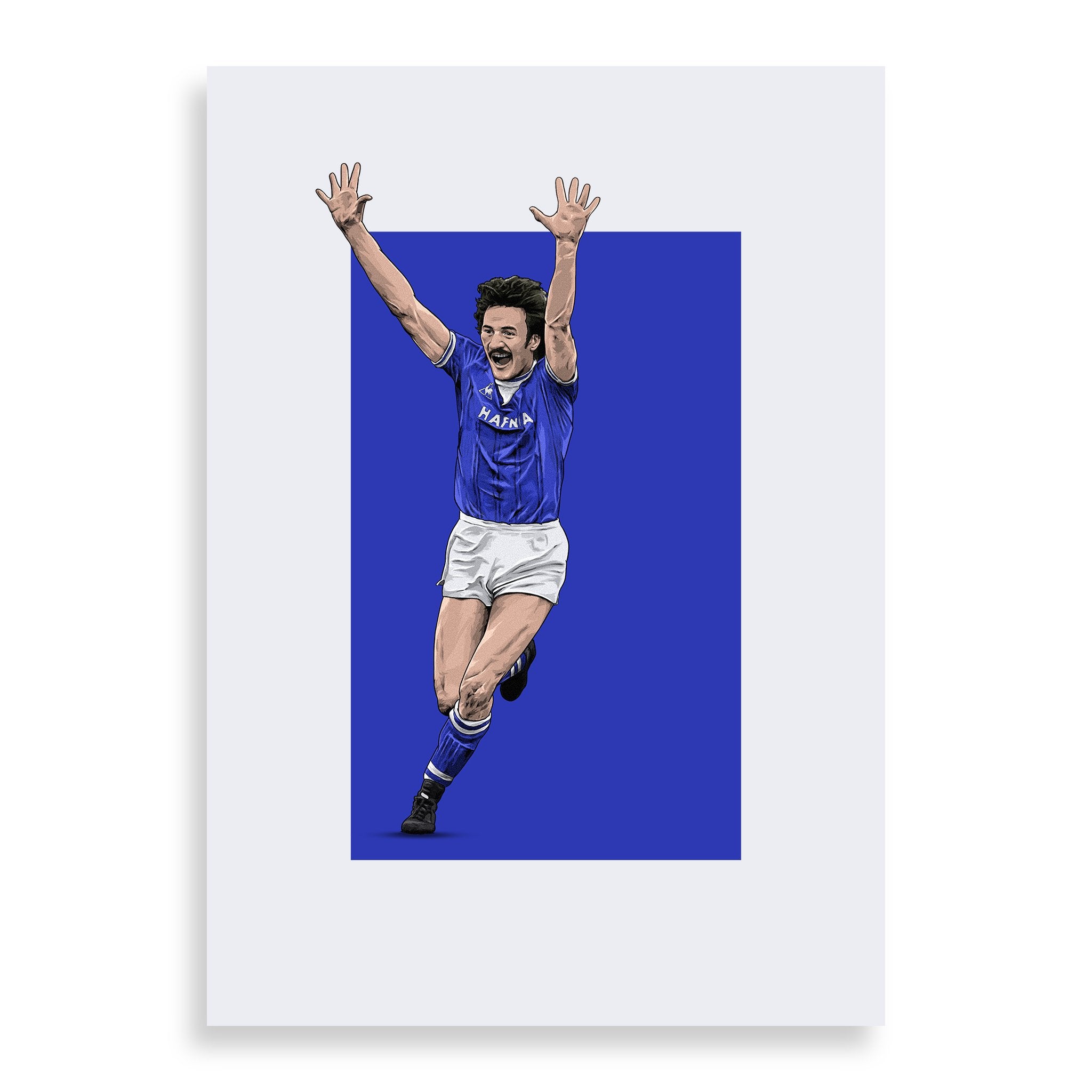 Derek Mountfield Everton Print - 85 First Team – Forever Everton